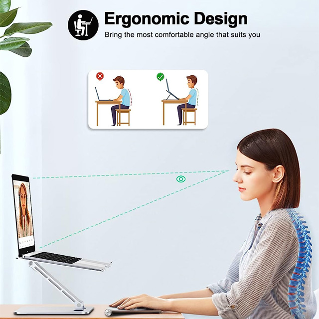 Fashion Legacy | RIWUCT Foldable Laptop Stand, Height Adjustable ...